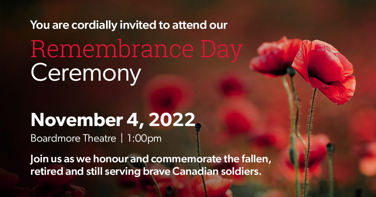 Remembrance Day Ceremony - Cape Breton University : Cape Breton University