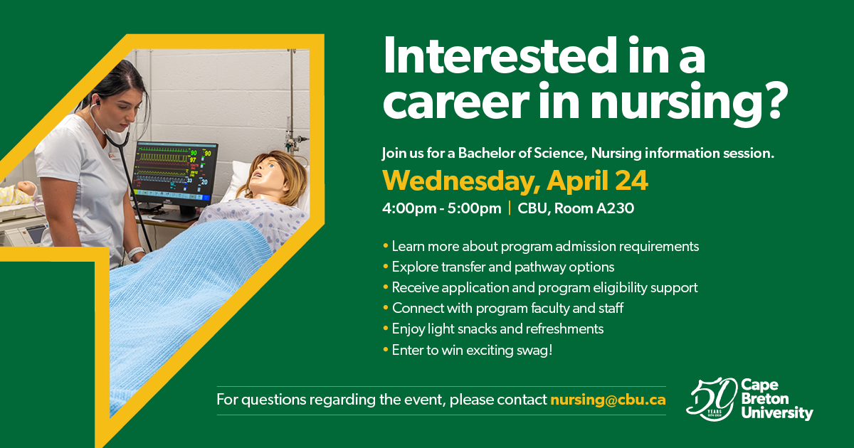 Bachelor of Science, Nursing Information Session - Cape Breton University : Cape Breton University