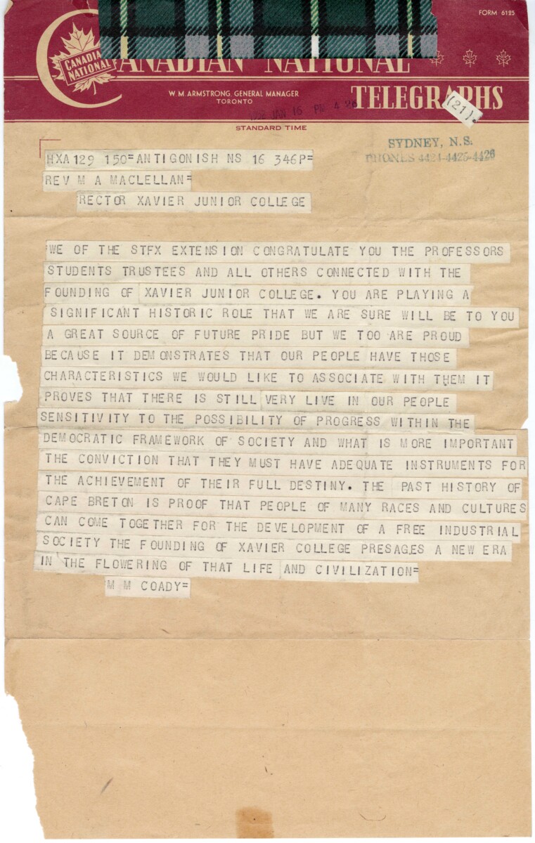 A Historic Telegram That Shaped Our Future - Cape Breton University ...