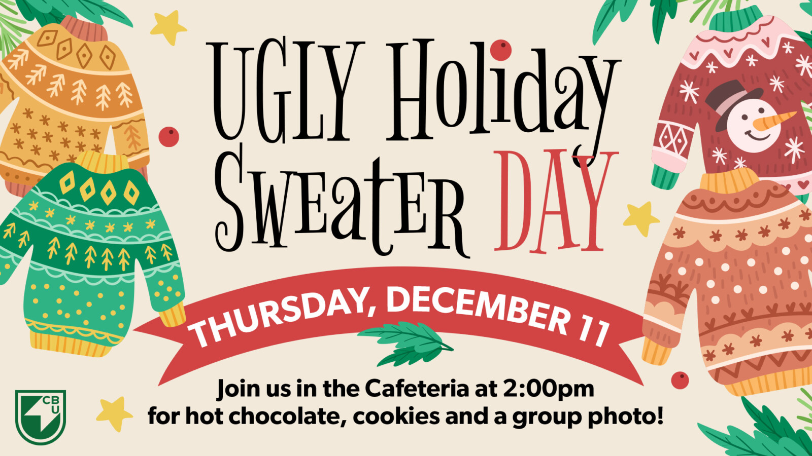 CBU Ugly Sweater Day - Cape Breton University : Cape Breton University