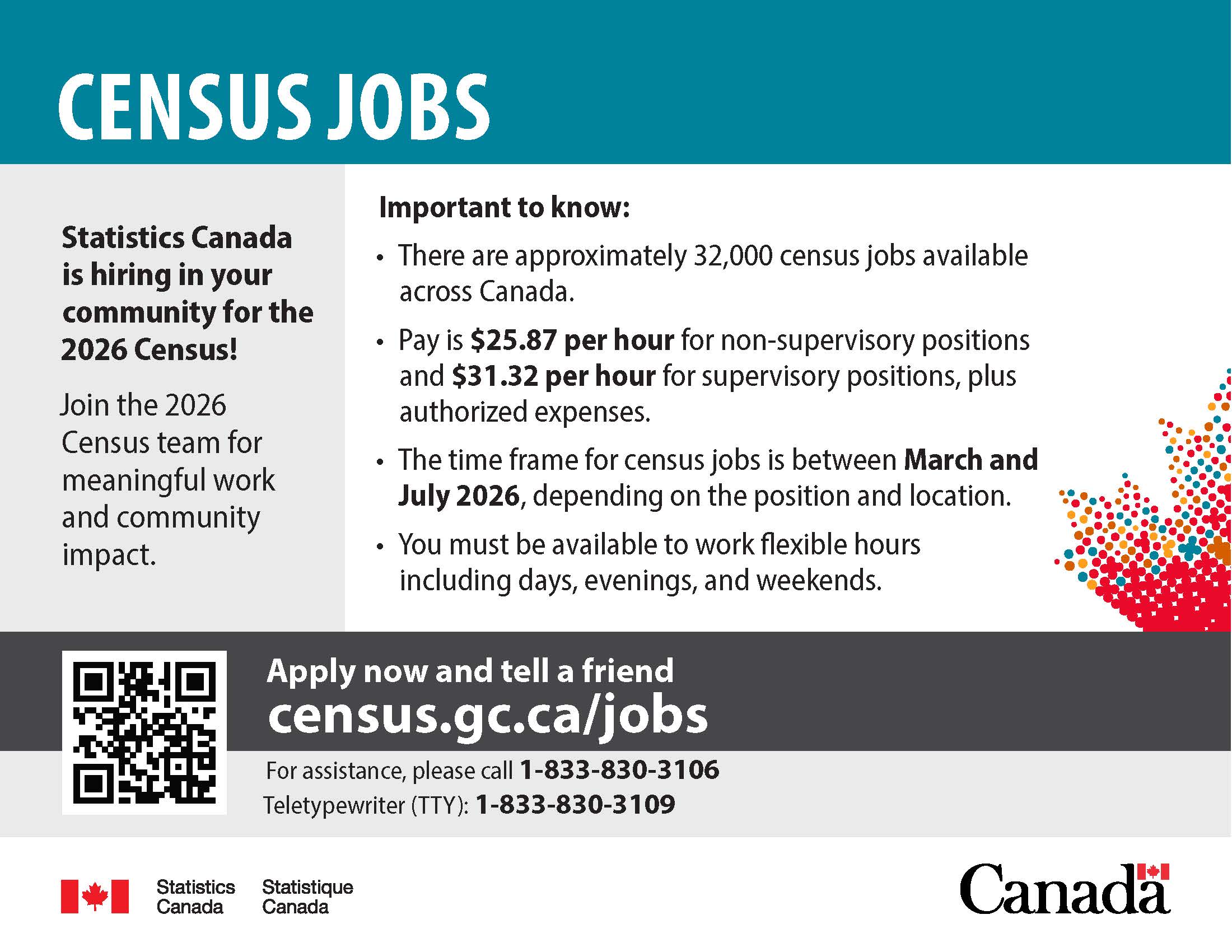 VARIOUS OPPORTUNITIES CENSUS March-July 2026: Enumerators & Crew ...